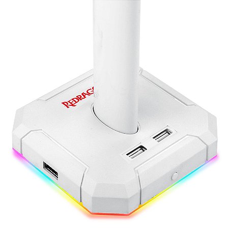 Suporte para Headset Redragon Scepter PRO RGB Lunar White HA300-W ...
