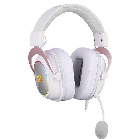 HEADSET GAMER ZEUS X BRANCO COM ROSE RGB - Redragon Store