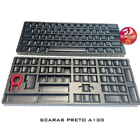 JOGO COMPLETO DE TECLAS SCARAB PBT PRETO ABNT-2 - Redragon Store