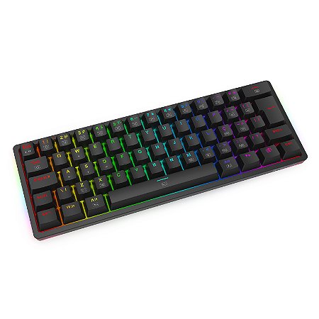 Teclado mecânico Redragon Akali 60% RGB Preto - Redragon Store