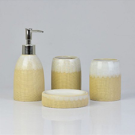 Kit Banheiro 4 peças em Cerâmica - Casa Náutica