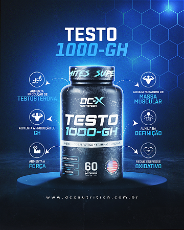 TESTO 1000-GH (60 Caps) - DCX NUTRITION - DCX Nutrition