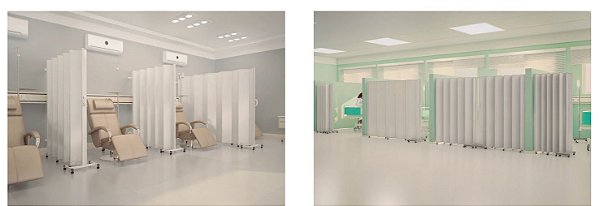 Biombo Sanfonado em PVC 2,20 x 1,65m C/ 8 Lâminas e 1 Haste - BCF ...