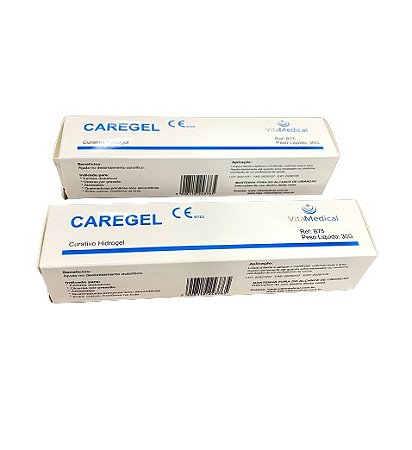 Kit C/2 Tubos de Caregel 30g Hidrogel para Tratamento de Feridas - Vita ...