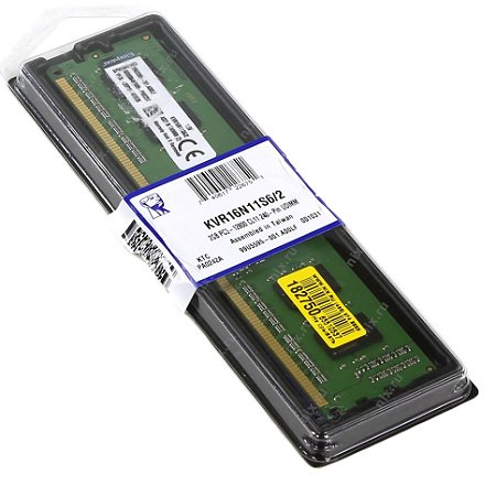 MEMORIA KINGSTON KVR16N11S6/2 2GB DDR3 1600 - Aries Informática ...