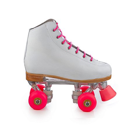 Patins Quad, Profissional Básico, 4 Rodas, Clássico Branco Com Rodas C ...