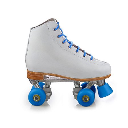 Patins Quad, Profissional Básico, 4 Rodas, Clássico Branco Com Rodas C ...