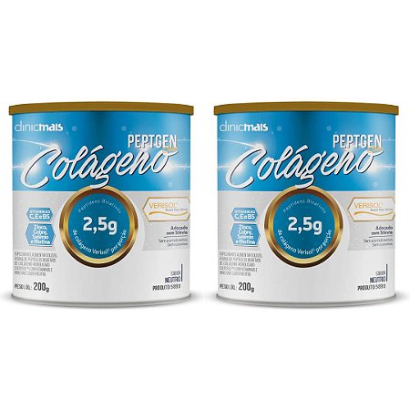 Kit 2uni Colágeno Verisol Peptogen Care Neutro 200gr - Clinic Mais ...