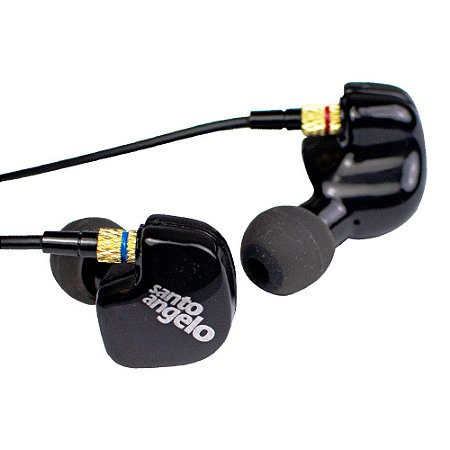 Fone De Ouvido In Ear Santo Angelo Devon 16 Dinâmico Preto - American Musical e Magazine