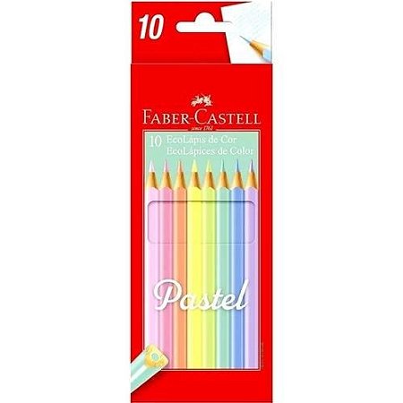 EcoLápis de Cor Pastel - 10 cores Faber-Castell - Universo da Papelaria