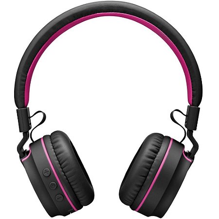 Headphone Fun Bluetooth Preto e Rosa - Pulse - PH216 - CodelStore Black V1