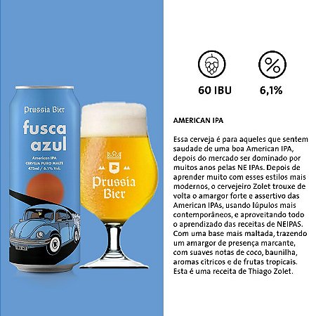Prussia Bier - Fusca Azul - American IPA - Prussia Bier - Loja online ...