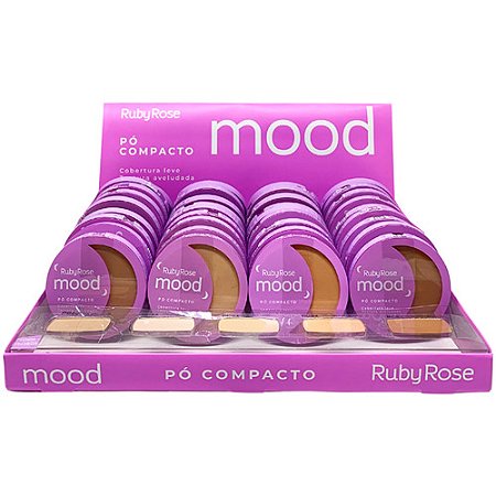 Pó Compacto Feels Mood Group 01 Ruby Rose HB-7232 virtual make atacado ...