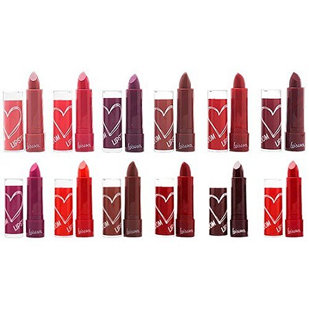 Batom Boom Lipstick Luisance Kit 06 unid | site de maquiagem - Virtual ...