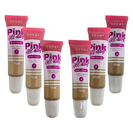 Base Líquida Pink All Day Vivai 1104 | makes atacado - Virtual Make ...