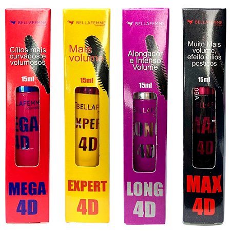 Rímel p/ Cílios 4D c/ 12 un - Virtual Make | Maquiagem Atacado p/ Revenda é aqui na sua Fornecedora!