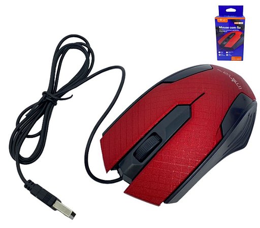 Mouse Inova Com Fio USB 1.2m Ergonomico Confortavel - 3rick Eletronic