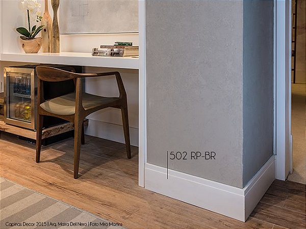 Rodapé de Poliestireno 15cmx2,4m 502 Branco Santa Luzia - Apoio Decor