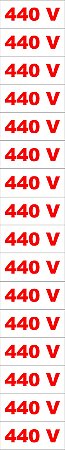 Etiqueta de Sinalização 440v Volts 16 Unidades - Look Placas de Sinalização