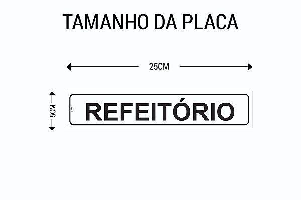 Placa de Sinalização para Setor de Refeitório - Look Placas de Sinalização