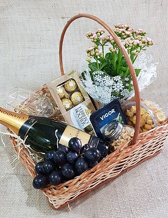 Cesta de Chandon e Brinde - Cesta de Café da Manhã, Arranjos de Flores, Cestas de Bebidas ...