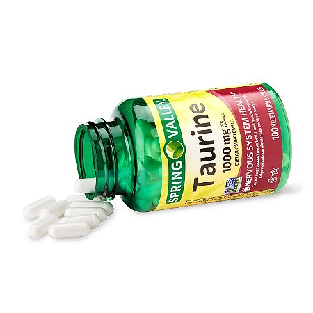 Taurine 1000mg - Vitamina Spring Valley - 100 unit - FM LOJA - Produtos ...