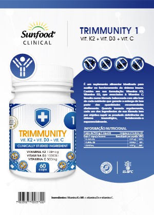 Trimmunity (1) Vit. K2 + D3+ Vit. C 60caps - Sunfood - Empório Leve