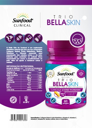 Trio Bella Skin 2000mg 60caps Sunfood Emporio Leve