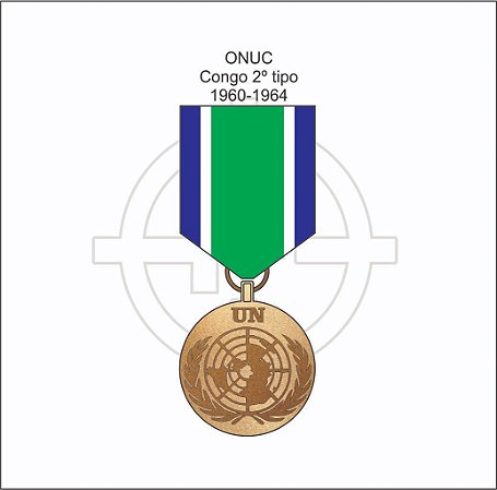 Medalha Missão de Paz no Congo ONUC - FUZILÂNDIA MILITARIA