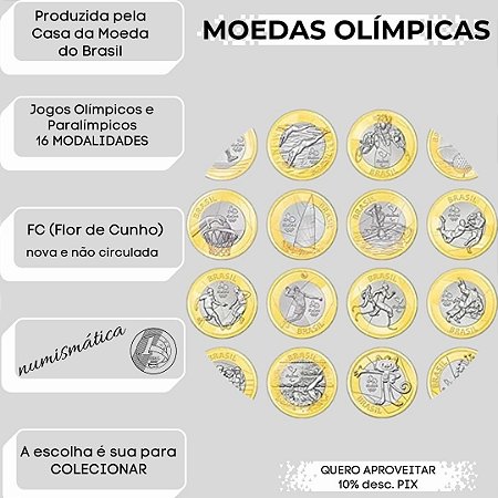 Moeda futebol moeda olimpíadas rio 2016 - Mini71 na Web