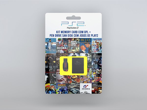 Kit Memory Card com OPL + Pen Drive com jogos - ARCADERAMA GAMES