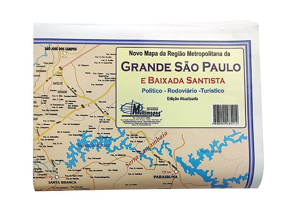 Mapa Região Metropolitana da Grande São Paulo e Baixada Santista ...