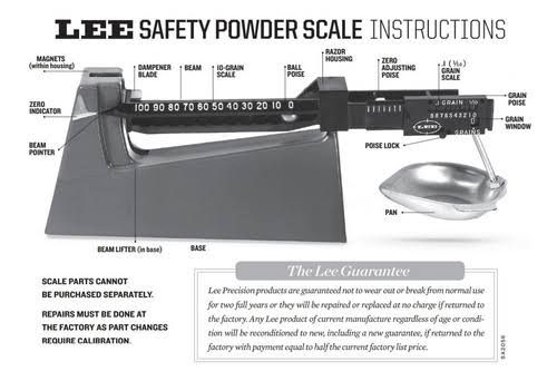 Balança de precisão analógica Lee Safety Powder Scale - 90681 - TONI ARMAS