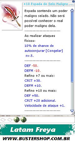 +10 Espada do Selo Maligno [2] Ragnarok Latam | Buster Shop - Buster Shop