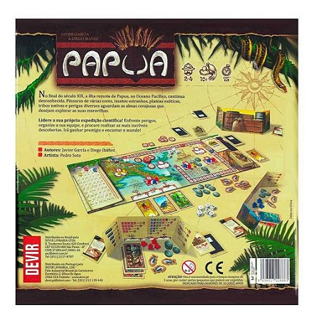 Jogo de Tabuleiro Papua - Board Game Devir - Game1 - Esportes & Diversão