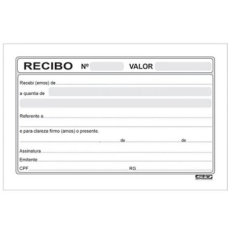 Recibo Comercial Sem Canhoto Pequeno 50 Folhas São Domingos - Papelaria Shopping do Estudante