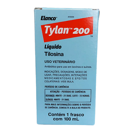 Tylan 200 100ml Elanco - Farmácia da Vaca - Farmácia Veterinária ...