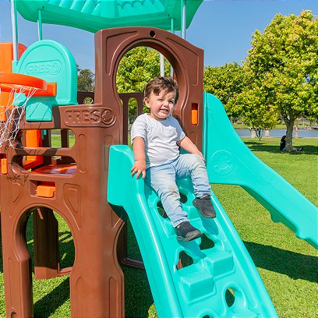 Playground Eco Spring Plus com Escorregador Infantil Freso - Freso ...