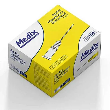 AGULHA DESCARTÁVEL CAIXA COM 100 UNIDADES MEDIX - Chrismedical Produtos Hospitalares