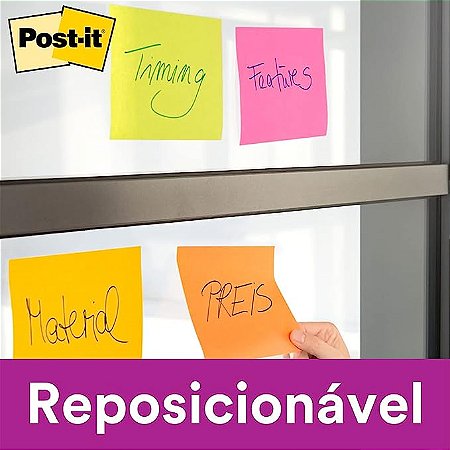 Bloco de Notas Super Adesivas Post-it® Rosa 76 mm x 76 mm - 45 folhas ...