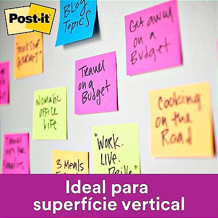 Bloco de Notas Super Adesivas Post-it® Rosa 76 mm x 76 mm - 45 folhas ...