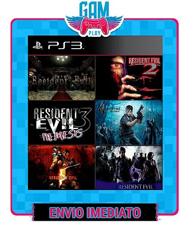 Resident Evil 1 2 3 4 5 e 6 Combo 6x1 Ps3 Midia Digital GamPlay