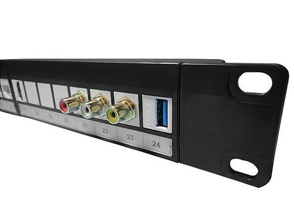 Patch Panel Modular Universal Descarregado 24 Portas Rack 19 Polegadas ...