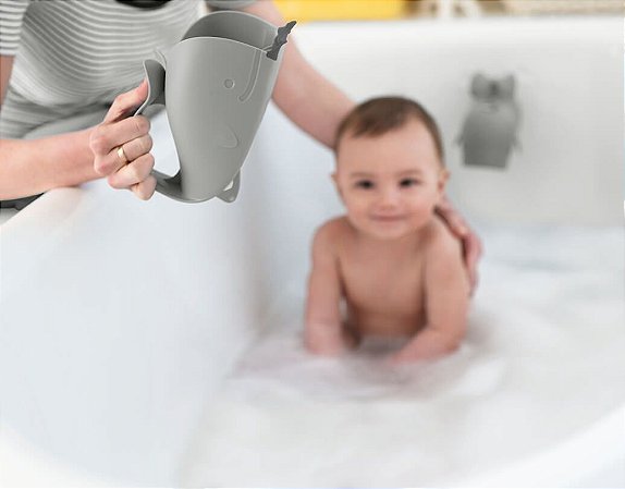 Balde Baleia Moby para Enxague no Banho Cinza - Skip Hop - Tutti Amore ...