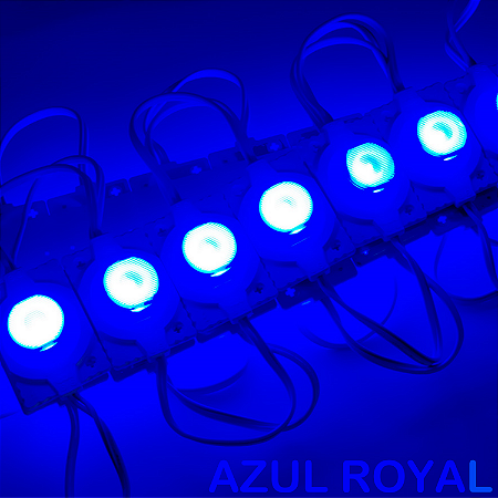 módulo led mega lente 3030 1,5w 12v 1-led azul royal ip67 12volts 60º ...