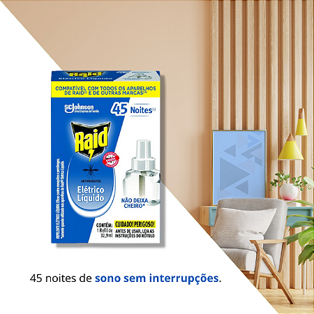 Inseticida Tomada Líquido Raid 45 Noites Refil - Tríade LOG - Produtos ...