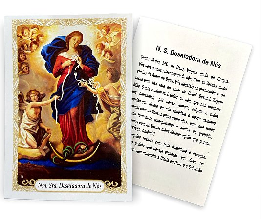 100 Santinho Folheto Oração Nossa Senhora Desatadora de Nos ... 100 Santinho Folheto Oração Nossa Senhora Desatadora de Nos ...