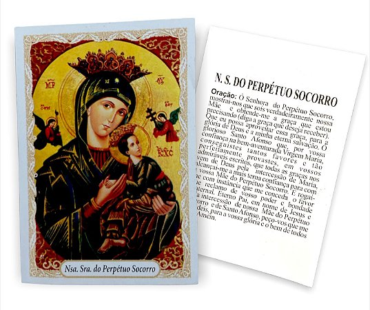 100 Santinho Folheto Oração N Senhora do Perpetuo Socorro - Santissima ... 100 Santinho Folheto Oração N Senhora do Perpetuo Socorro - Santissima ...