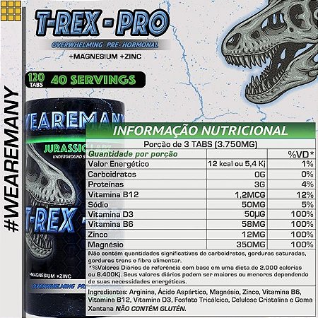 T-Rex-Pro ( Pre Hormonal) 120 Tabs - Jurassic Labz - Go.Shape ...