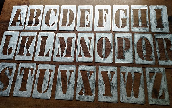 Comprar Stencil Molde Vazado Letras do Alfabeto de A a Z , tamako ...